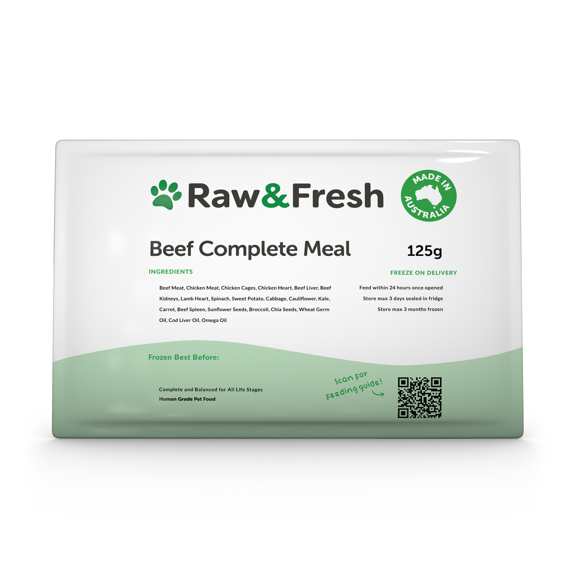 Raw Beef Dog Food - Complete & Balanced AAFCO Recipe