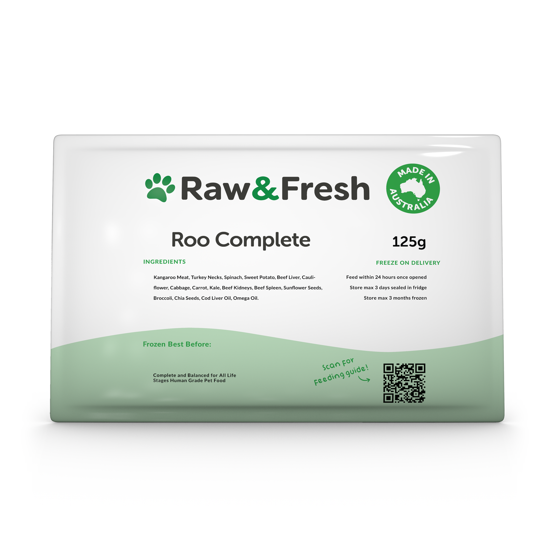 Raw Kangaroo Dog Food - Complete & Balanced AAFCO Recipe