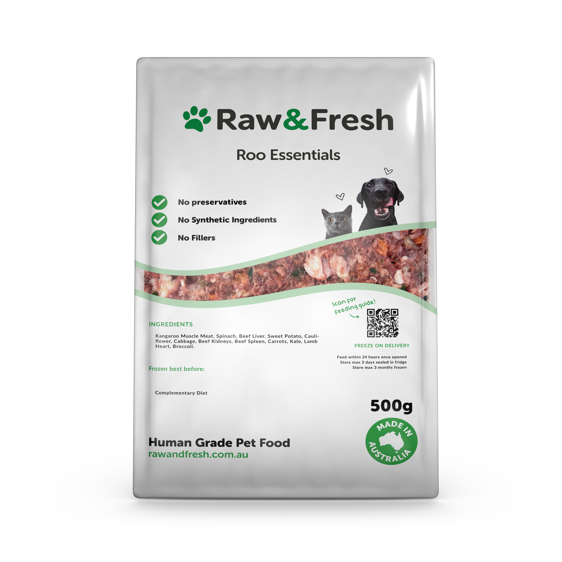 Raw Roo Dog Food - Kangaroo Essentials | Raw & Fresh