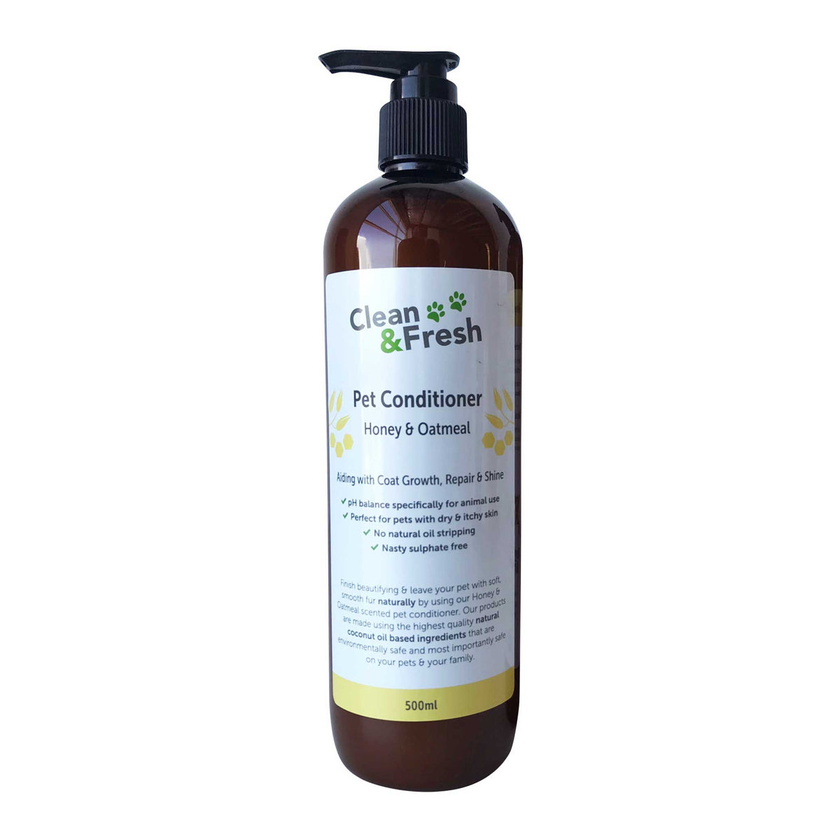 All Natural Clean & Fresh Honey & Oatmeal Pet Conditioner
